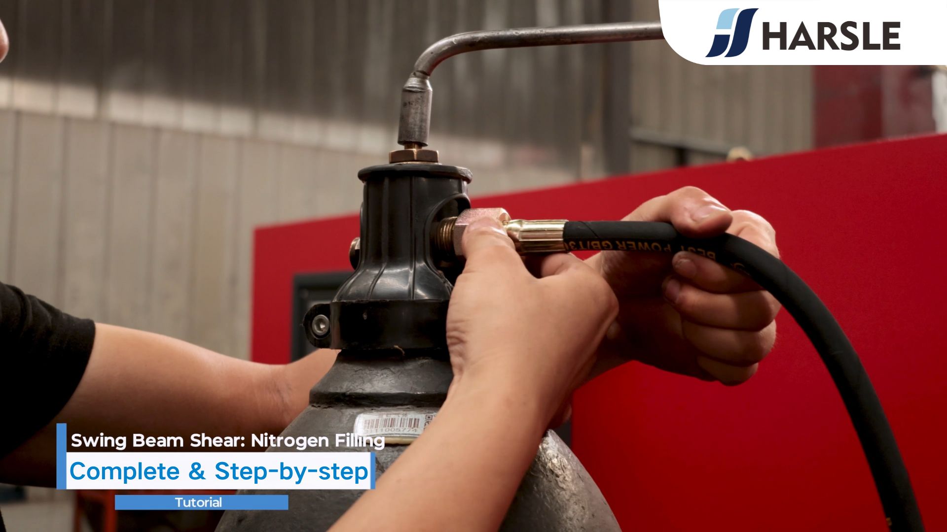 How to Safely Fill Nitrogen in HARSLE Swing Beam Shearing Machine | HARSLE