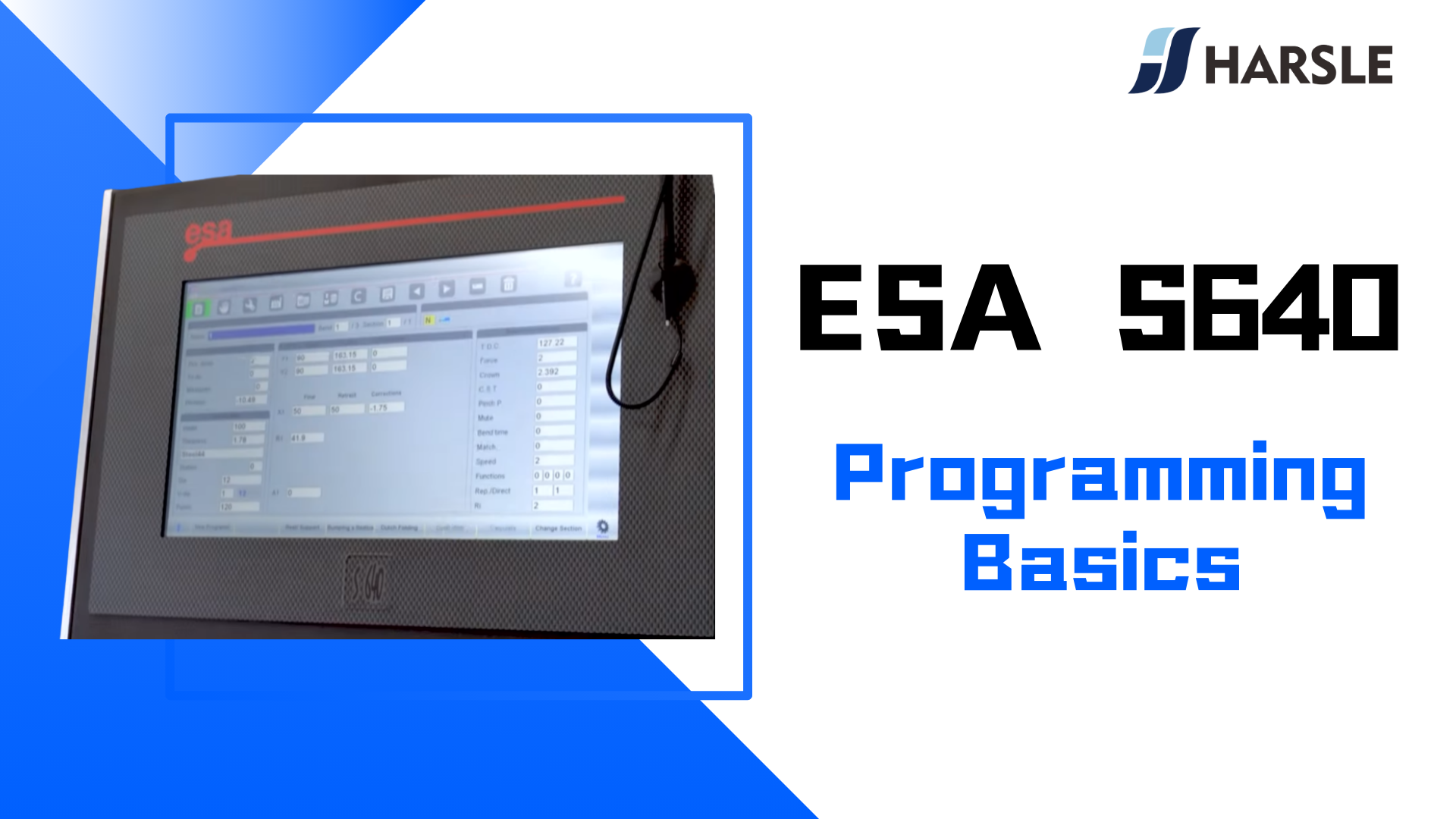 Comment maîtriser les bases de la programmation ESA S640 ? | HARSLE