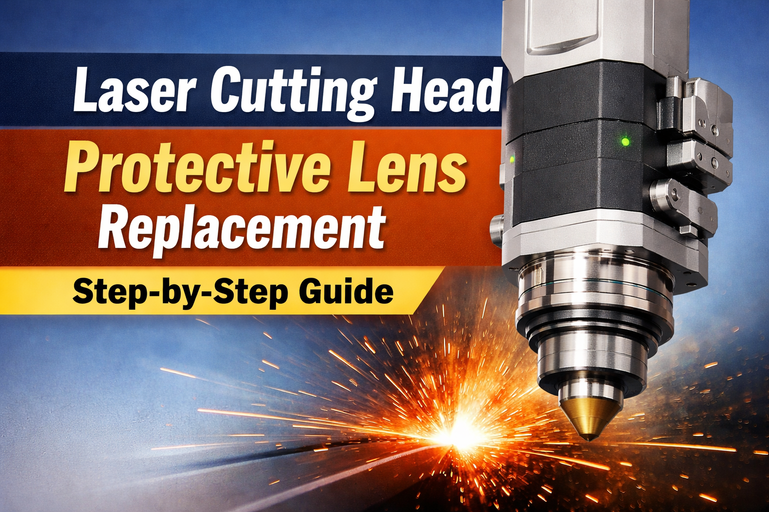 How to Perform Laser Cutting Head Protective Lens Replacement Step by ...